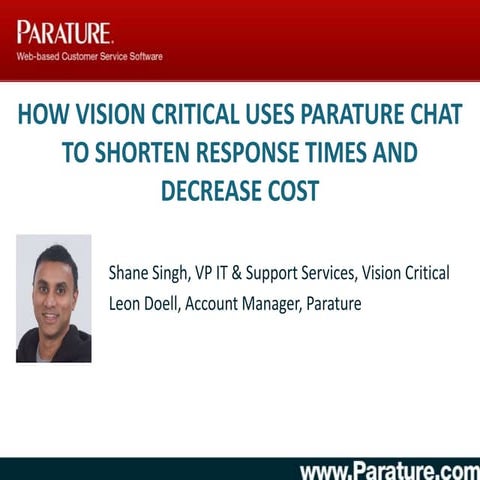 How Vision Critical Uses Parature Chat to Shorten Response Times and ...