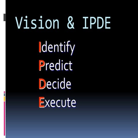 Vision and IPDE Part 1 | PPTX