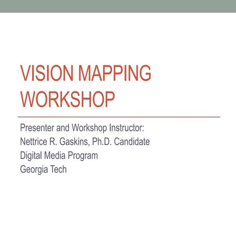 Vision Mapping Workshop | PPTX