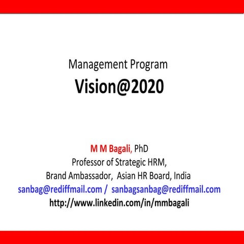 Vision MBA 2020 | PPT