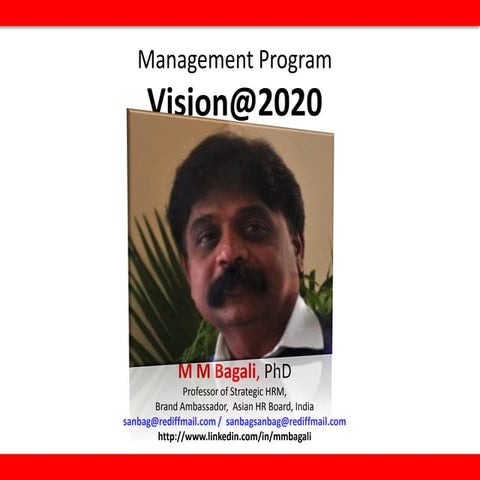Mm Bagali......Vision mba 2020, HRM. HRD, HR, Research, Management, PhD ...