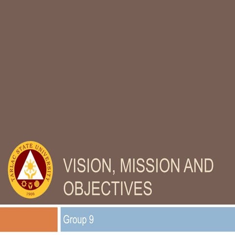 Vision, mission and objectives | PPTX