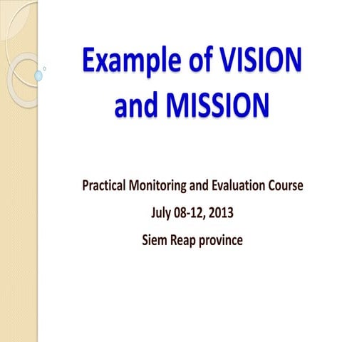 Vision Mission Examples | PPTX