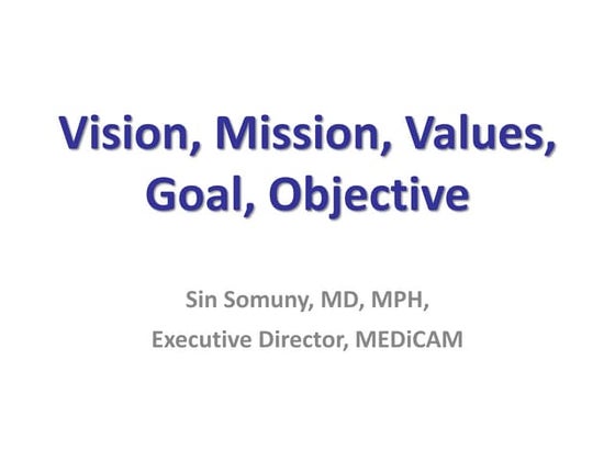 Vision, mission, philosophy and goals | PPT