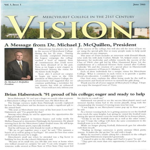 Vision Newsletter Continuing the Momentum of the Preserving The Legacy ...