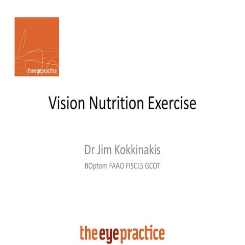 Vision Nutrition Exercise | PPTX