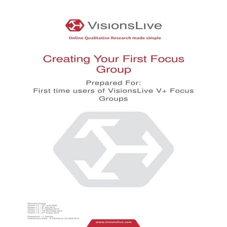 Visionslive - How to Create your First Focus Group | PDF