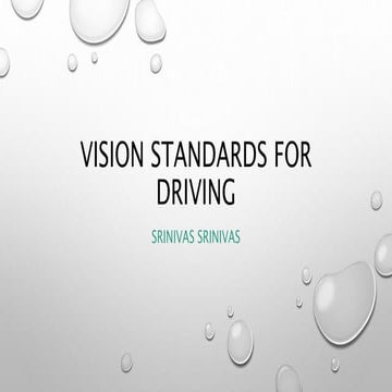 Vision standards for driving in UK | PPTX