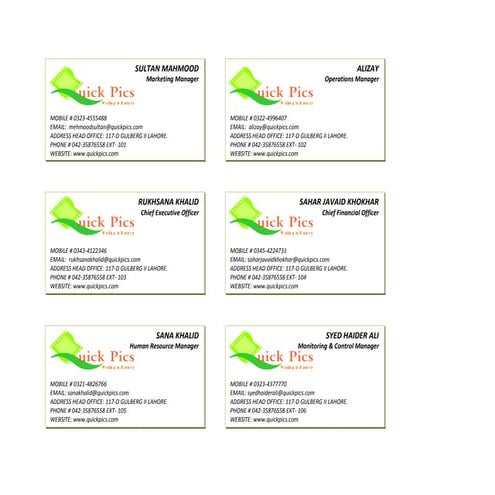 Visiting cards | DOC