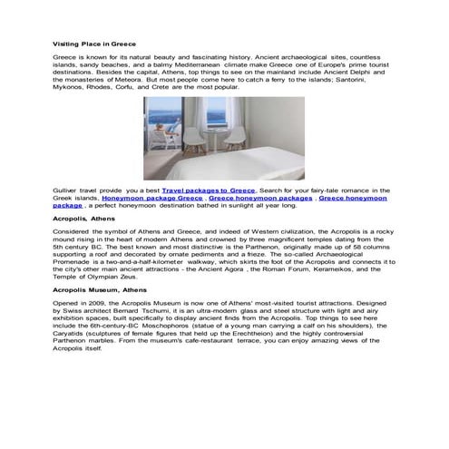 5 Places to Visit in Greece | PDF