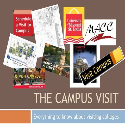 Campus Visit Module | PPTX | College Planning | College Education
