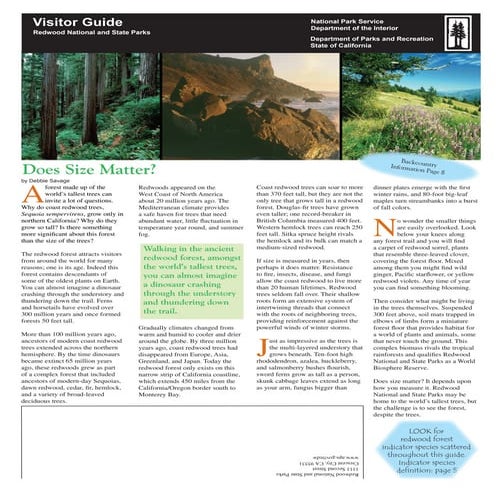 Vistor Guide Redwood National and State Parks Does Size Matter | PDF