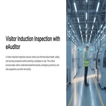Visitor Induction Inspection with eAuditor Audits & inspections | PDF
