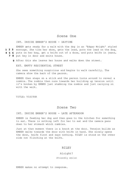 Shooting script final CAITLIN | DOCX