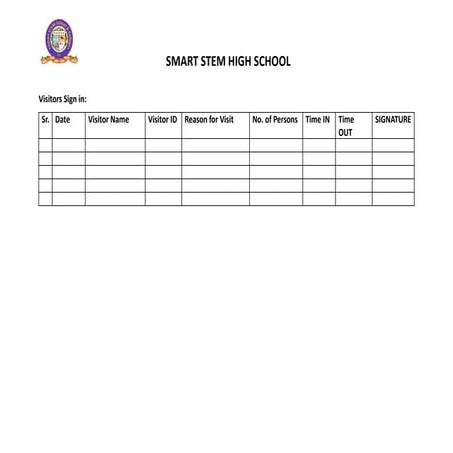 School Visitors Sign in document .docx