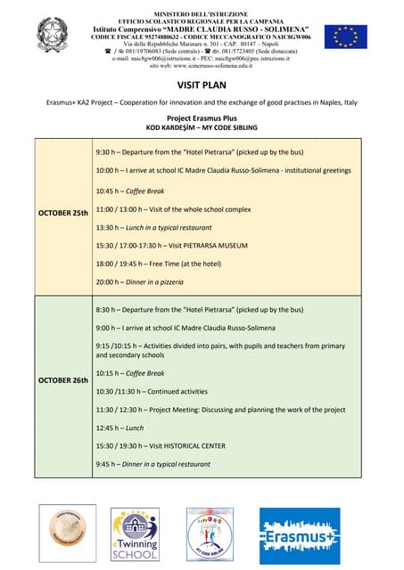 Preliminary program visit to romania | PDF