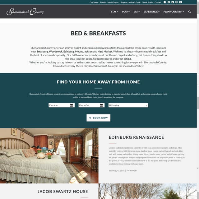 Bed & Breakfasts in Shenandoah County Virginia | PDF