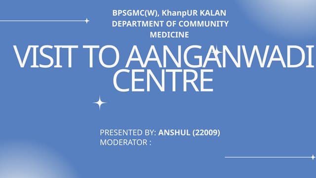 Anganwadi centre | PPTX