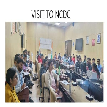 VISIT TO NCDCVISIT TO NCDC VISIT TO NCDC | PPTX