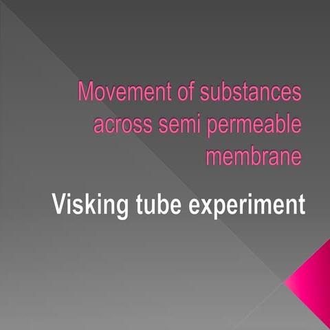 Visking tube experiment | PPT