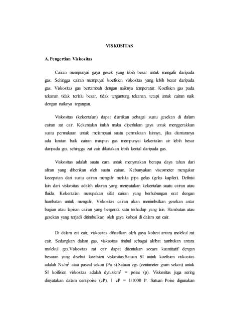 laporan praktikum viskositas | DOC