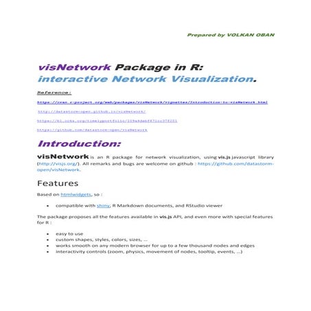 Visnetwork package in R | PDF
