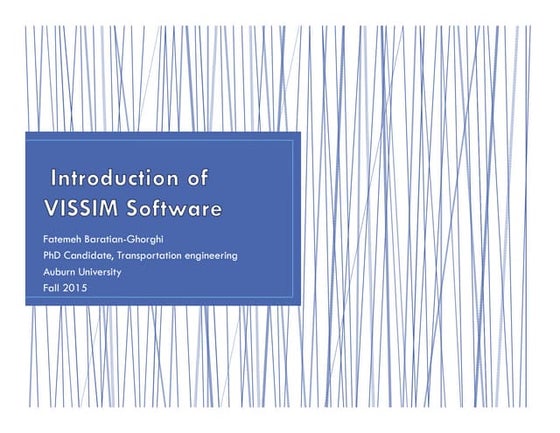 Introduction of vissim software - SlideShare Ptv vissim student version_basics guide | PDF