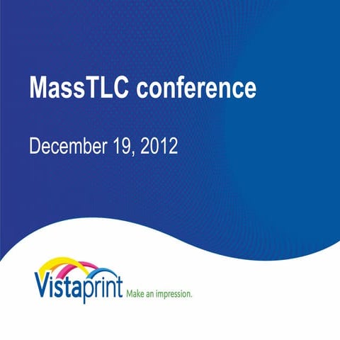 Vistaprint tech stack at MassTLC software development summit | PDF