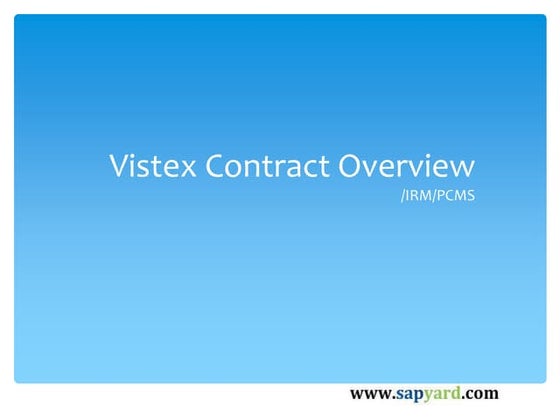 Vistex training | PDF