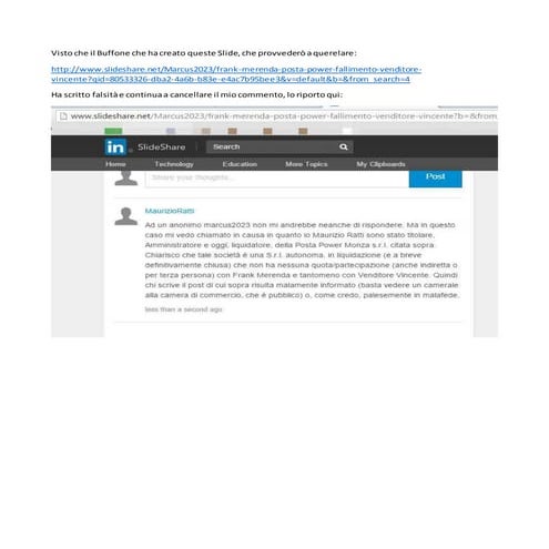 Risposta al Buffone "Corso Venditore Vincente Frank Merenda Posta Power ...