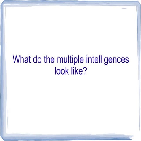 Visual Essay Multiple Intelligences | ODP