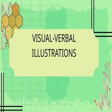 Visual and verbal illustrations - grade 8 q2 | PPT