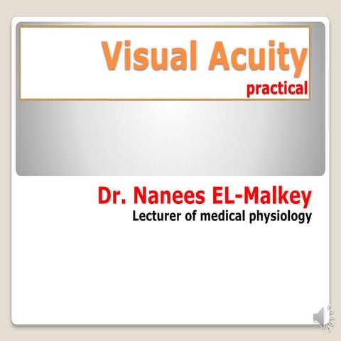 Visual acuity | PPTX