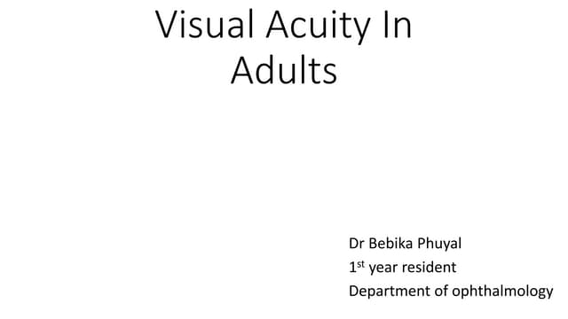 Visual acuity testing | PPTX