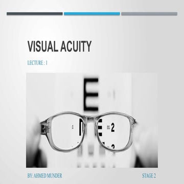 Distant Visual acuity and Snellen chart Overview | PPTX