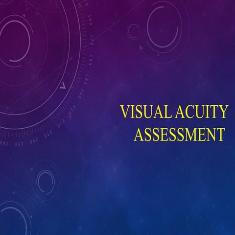 ASSESMENT OF VISUAL ACUITY IN CHILDREN | PPT