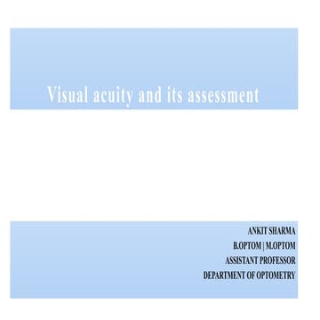 Visual acuity in children | PPT
