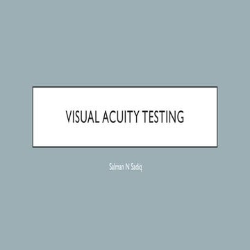 Visual Acuity Presentation in General Practice | PPTX