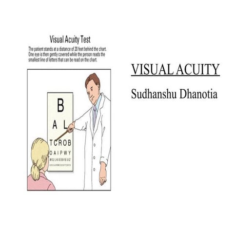 Visual acuity in short for students Snellen chart | PPTX