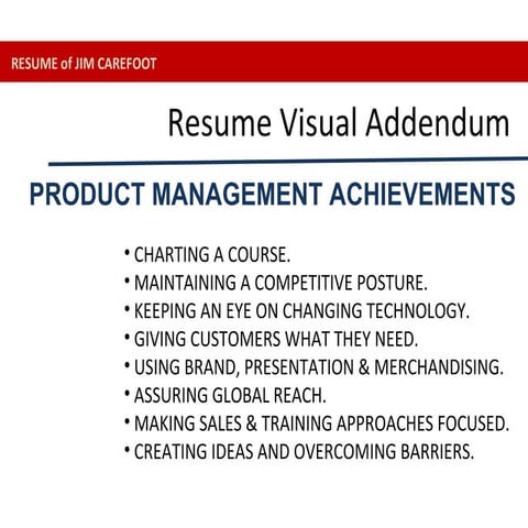 Visual Addendum to My Resume | PPT