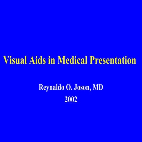 Visual Aids in Medical Presentation | PPT