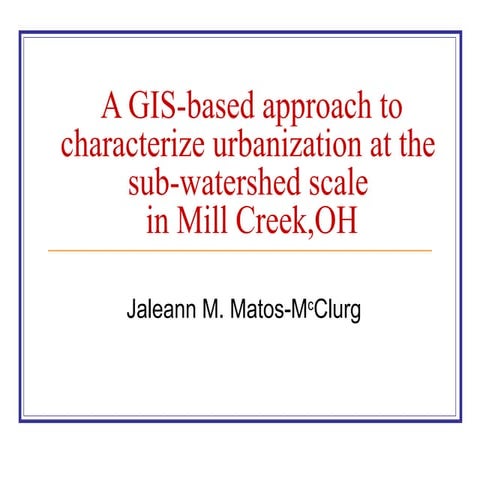 Visual Analysis And Pattern Recognition Using Gis And Remote Sensing Techniques Presentation