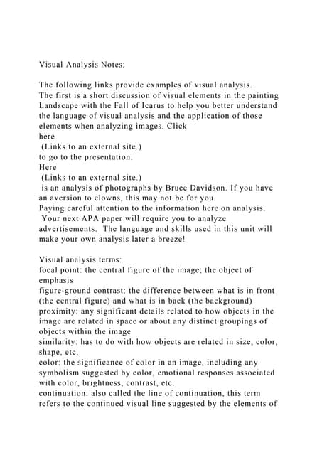 Analyzing visual texts | PPT