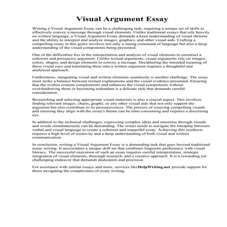 Visual Argument Essay | PDF