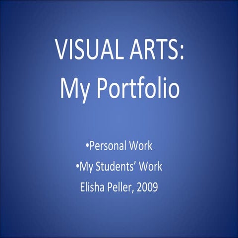 Visual Arts Portfolio | PPT