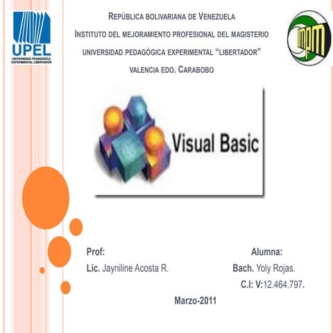 Generalidades de Visual Basic | PPTX