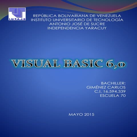 Visual basic 6.0 | PPTX