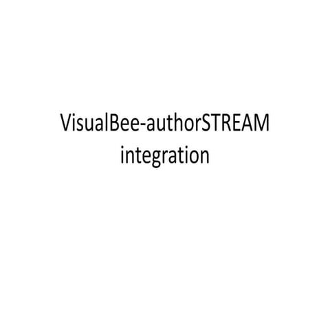 VisualBee-authorSTREAM integration | PPTX