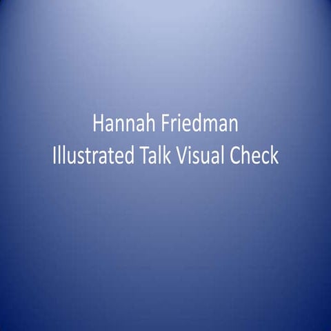 Visual check illustrated talk | PPTX