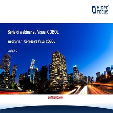 Visual COBOL - Conoscere Visual COBOL- Micro Focus | PDF